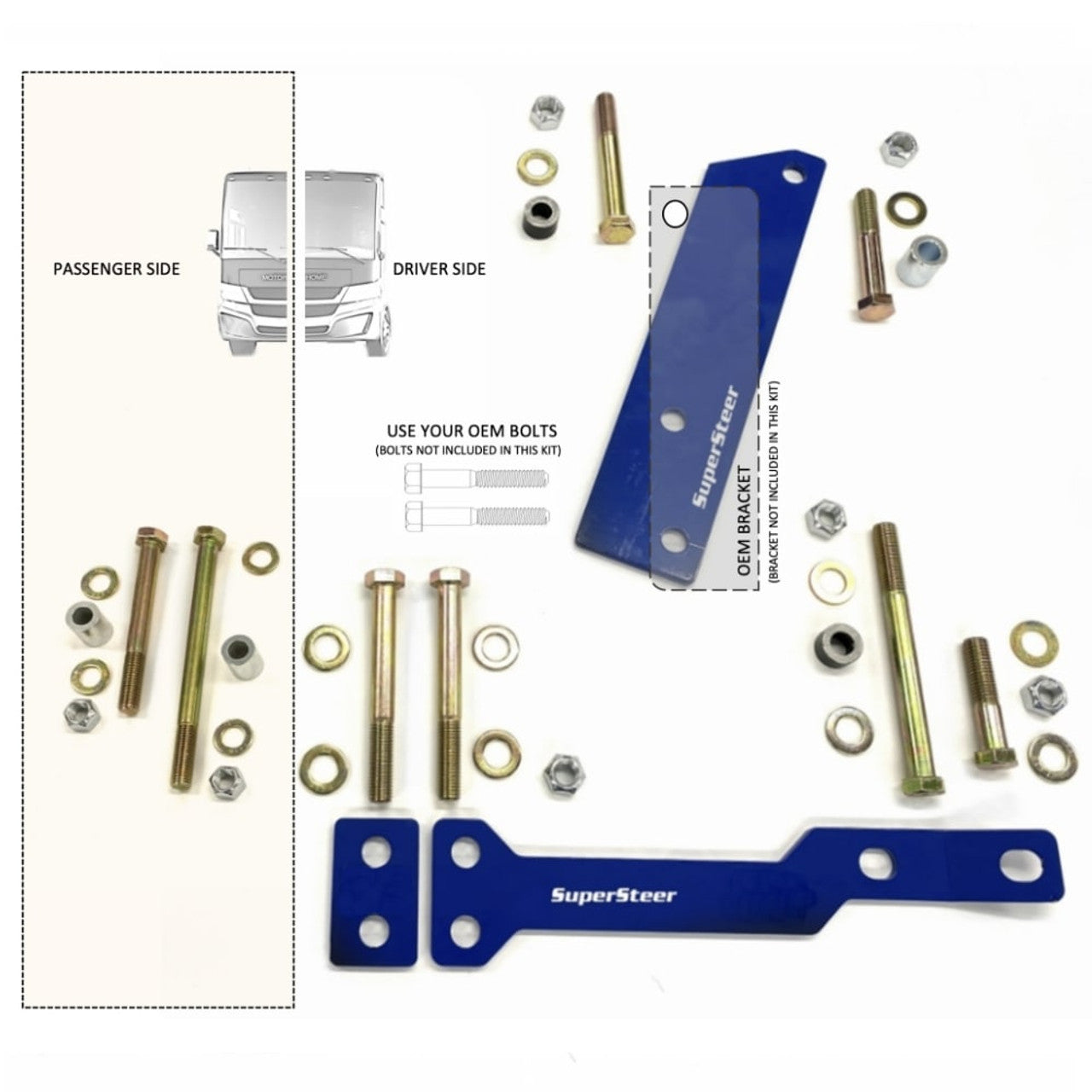 SuperSteer SS2022F Front Quad Shock Kit Ford F53 V10 & V8 20-22K – ShockWarehouse